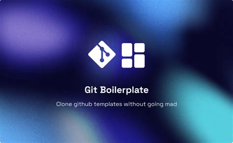 Github Gui Marcgit Boilerplate Command Line Interface Tool For Creating New Projects From A