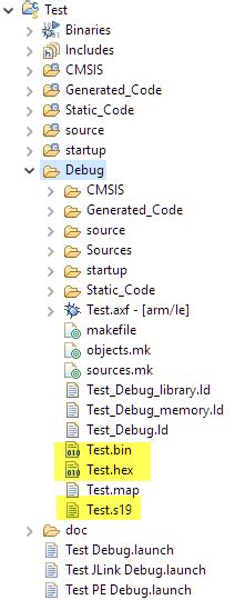 Mcuxpresso Ide S Record Intel Hex And Binary Files Mcu On Eclipse