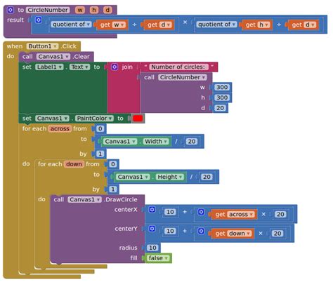 How Do I Make A Grid Of Circles Mit App Inventor Help Mit App Inventor Community