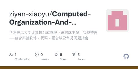 Github Ziyan Xiaoyucomputed Organization And Architecrure