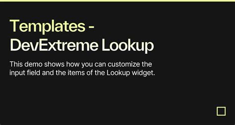 Templates Devextreme Lookup Codesandbox