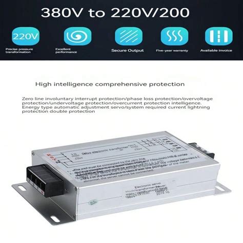 Pc Intelligent Three Phase Servo Electronic Transformer Kw For Servo Motor Input V