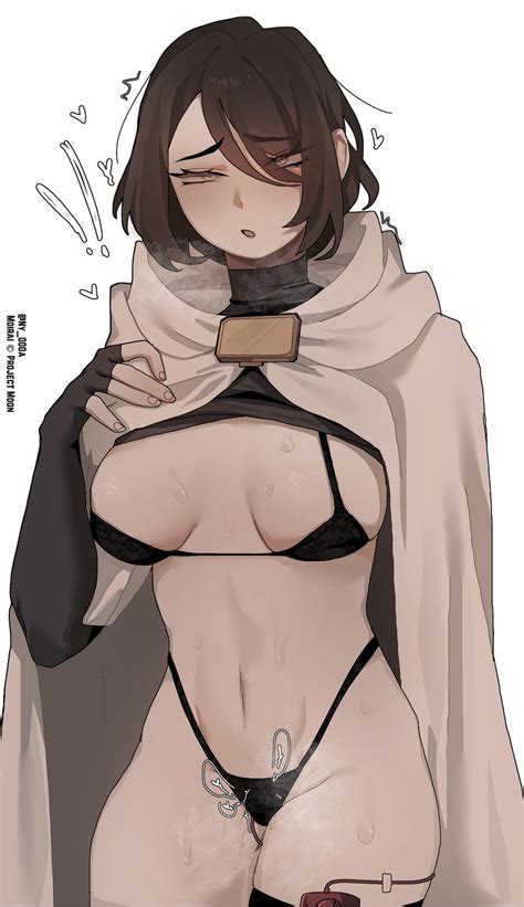Rule 34 Artist Name Bare Hips Bare Legs Bikini Black Bikini Blush Breasts Cloak English Text