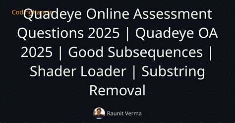 Quadeye Online Assessment Questions 2025 Quadeye Oa 2025 Good Subsequences Shader Loader