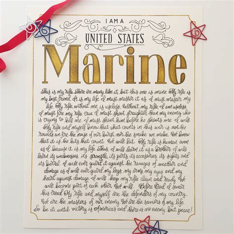Marine Creed My Rifle Etsy