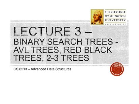 Binary Search Trees Avl And Red Black Ppt
