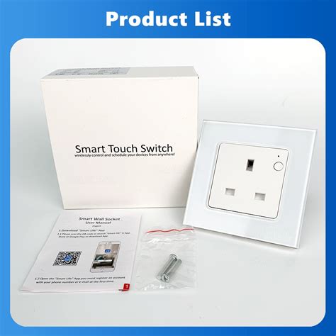 SMATRUL Wifi Smart Plug Socket UK Plug Power Monitor A Smart Socket WiFi Wall Socket For Home