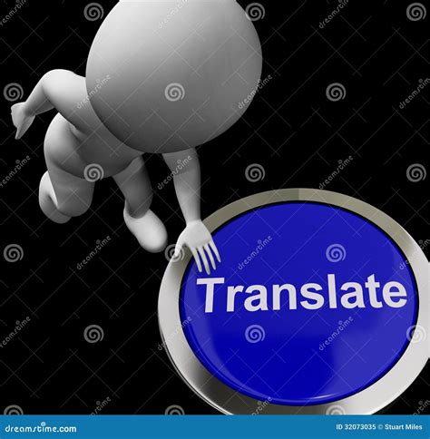 Translate Button Shows Online International Multilingual Translators