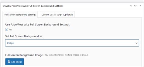 Fullscreen Background Documentation