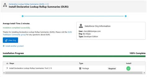 quick start guide for declarative lookup rollup summaries app for