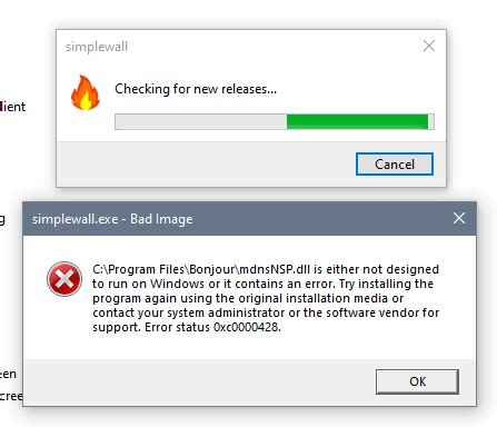 Update Dialog Still Isn T Fixed Issue Henrypp Simplewall GitHub