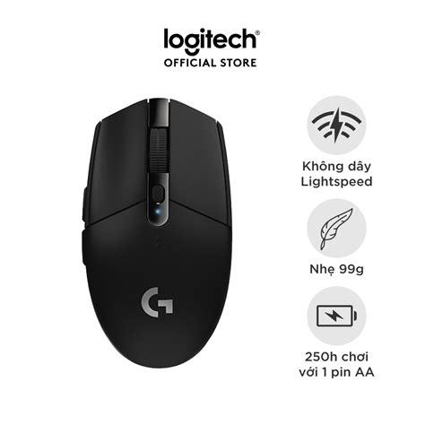 Chuột Không Dây Logitech G Lightspeed Wireless Gaming Đen Đà Lạt Laptop