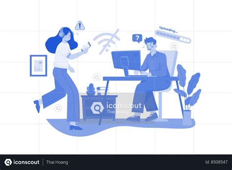 Poor Internet Connection Illustration Free Download Network And Communication Illustrations