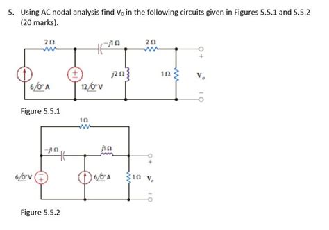 Solved Using AC Nodal Analysis Find Vo In The Following Chegg