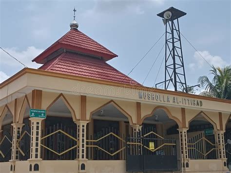 Simple Mosque At The Village Musola Musholla Masjid Kampung Desa Editorial Stock Image