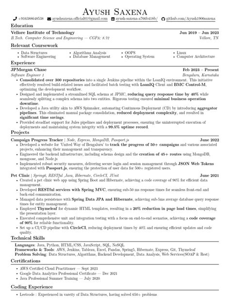 Jake S Resume Anonymous Pdf Spring Framework Mongo Db