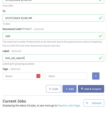 Pipeline Document Inspector Component