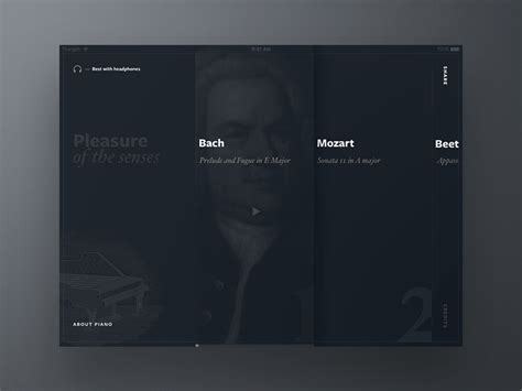 Piano Concept Interactive Design Interactive Minimal Website Design