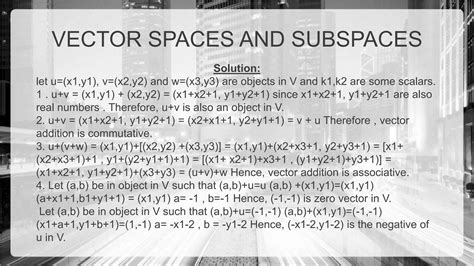 Vector Space And Sub Space Presentation Pptx