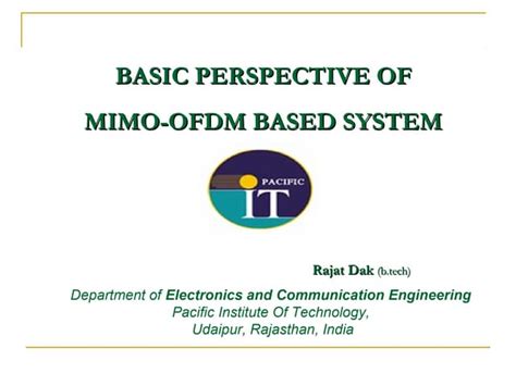 Mimoofdm Based System Ppt