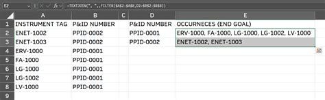 Excel How To Create An Array Of Every Occurrence Based On A Condition Stack Overflow