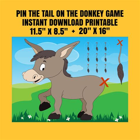 Ponle La Cola Al Burro Descargar Imprimible Digital Etsy España