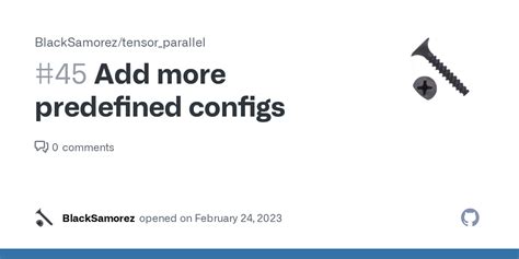 add more predefined configs · issue 45 · blacksamorez tensor parallel
