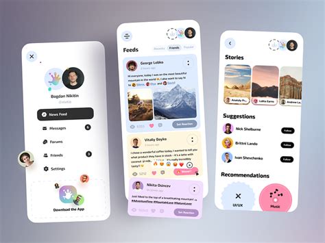 Social Network Mobile App By Nikitin On Dribbble