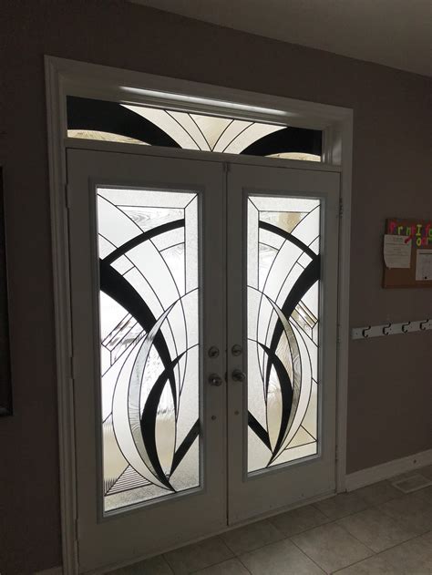 Decorative Glass Door Inserts Photo Gallery — Distinctive Glass Inserts Wrought Iron