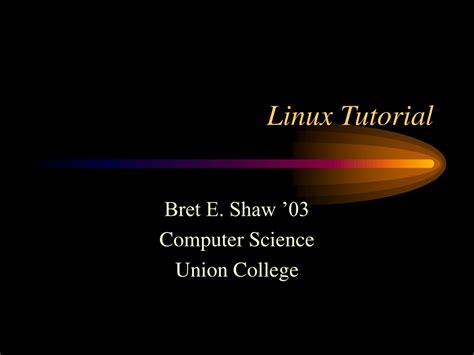 PPT Linux Tutorial PowerPoint Presentation Free Download ID