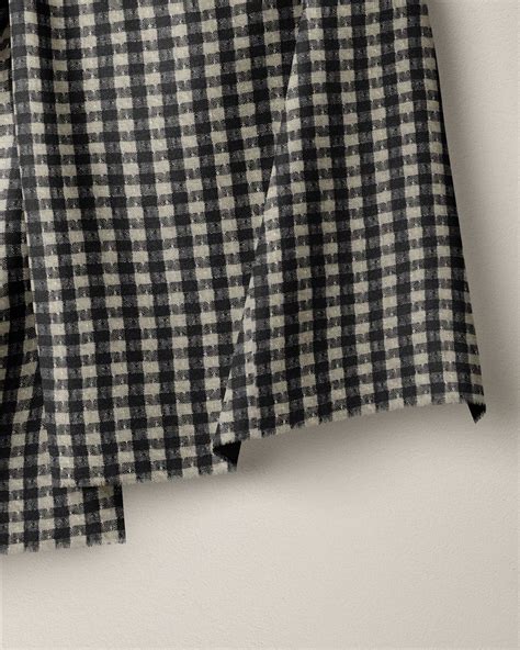 Black And Natural Gingham Dobby Weave Linen Matchy Matchy Sewing Club