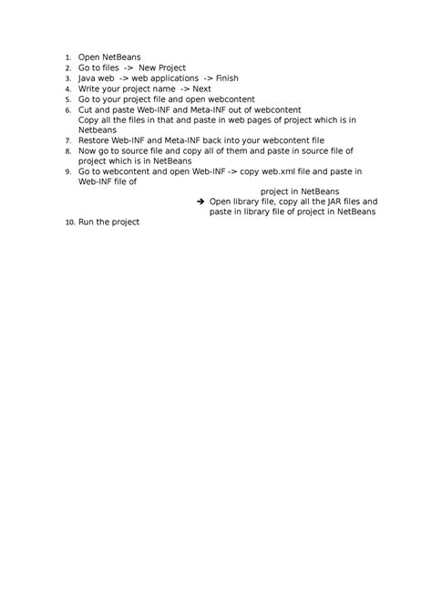 Project Flow Open Netbeans Go To Files New Project Java Web Web