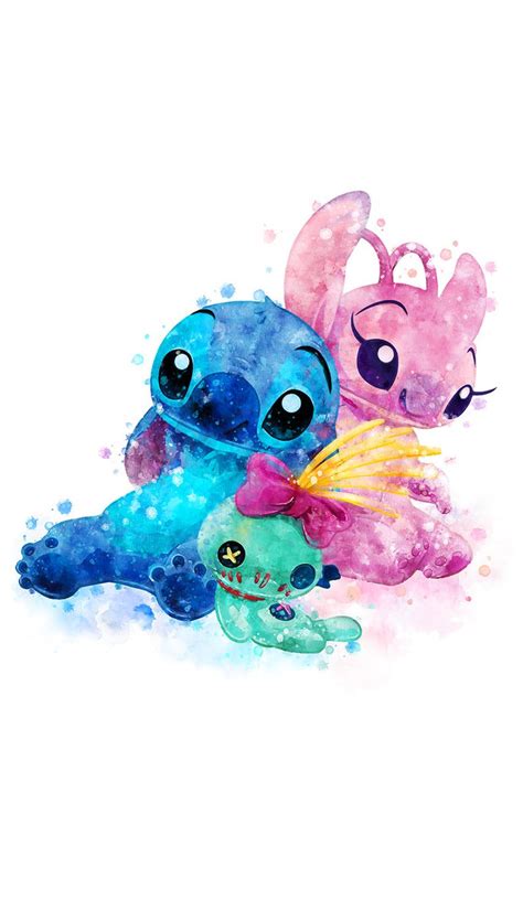 Cute Aesthetic Stitch And Angel Wallpapers For Phone Laptop
