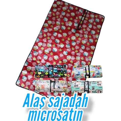 Jual Alas Sajadah Microsatin Tikar Mini Tikar Lipat Shopee Indonesia