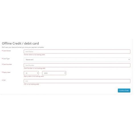 OpenCart Offline Credit Card Payment Method