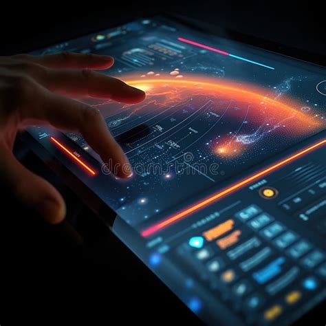 Digital Art Of Touchscreen Interface Stock Illustration Illustration Of Display Entertainment