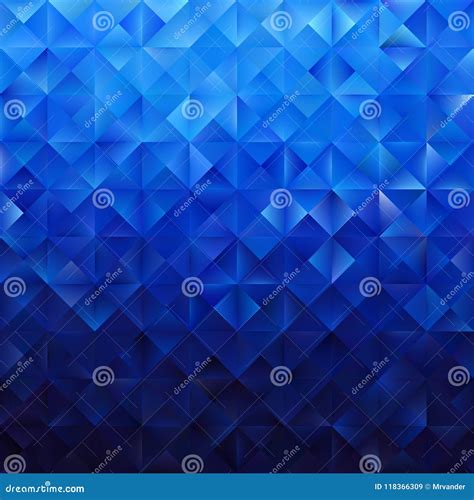 Blue Geometric Triangular Pattern Abstract Vector Background Stock