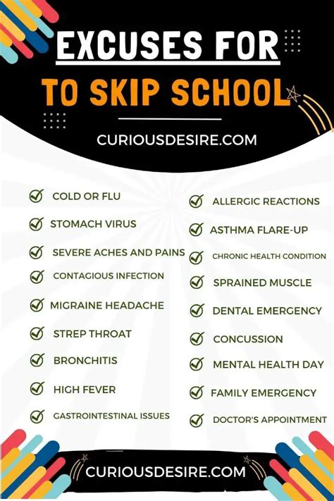 The Unique Guide Of Excuses To Skip School