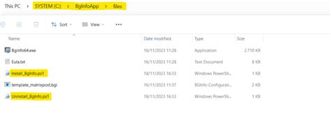 set up and deploy bginfo from sysinternals by using microsoft intune