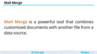 E Tech Lesson 8 Mail Merge And Label Generation PPTX