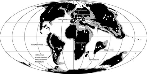 Geographic Distribution Of Armored And Unarmored Titanosaurs Stars