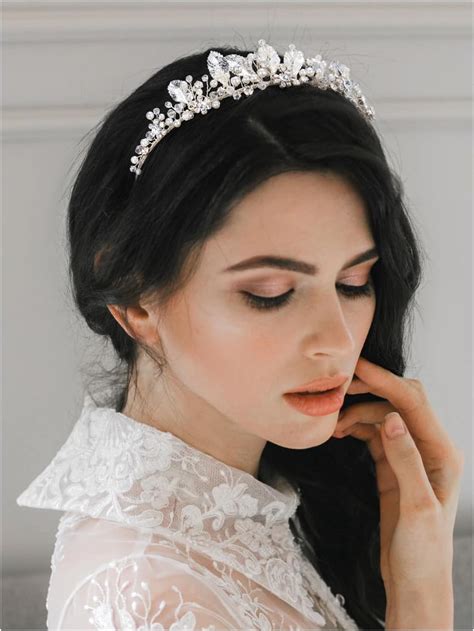 Sweetv Bridal Headband Rhinestone Bride Headpieces For Wedding Hair Accessories For