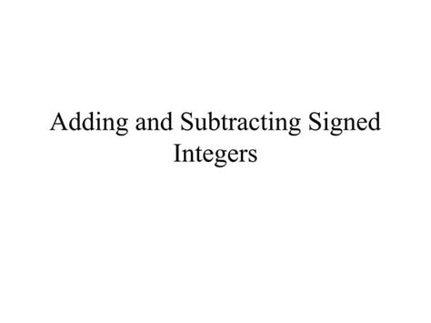 Mulitply Divide Integers Add And Subtract Integersppt