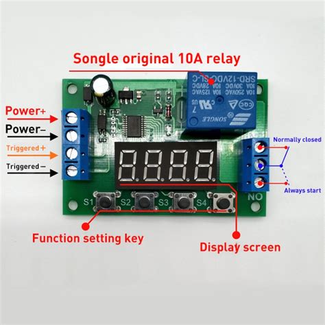 5v Time Relay Module Trigger Off On Switch Cycle Timing Relay Board