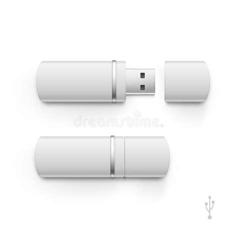 USB Flash Drive Stick Memory Vector Set Isolated Stock Vector Illustration Of Silver Connect