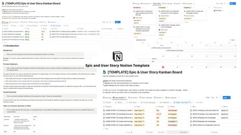 epic and user story notion template