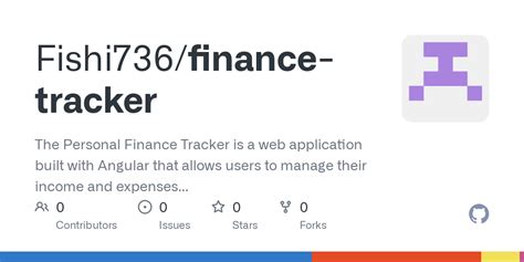 GitHub Fishi Finance Tracker The Personal Finance Tracker Is A Web Application Built With