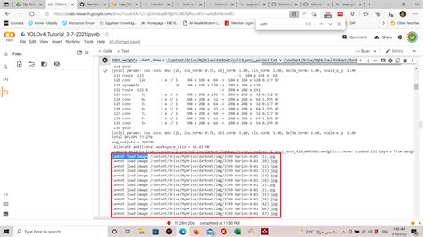 Object Detection Yolov3 Darknet Detector Test Works On Individual Images But Cannot Load