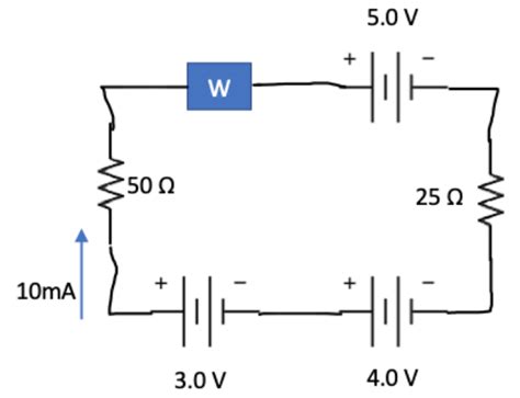 Solved A Single Loop Circuit Contains A Mysterious Box W