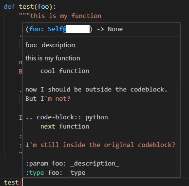 Python Sphinx Docstrings And Vscode Stack Overflow
